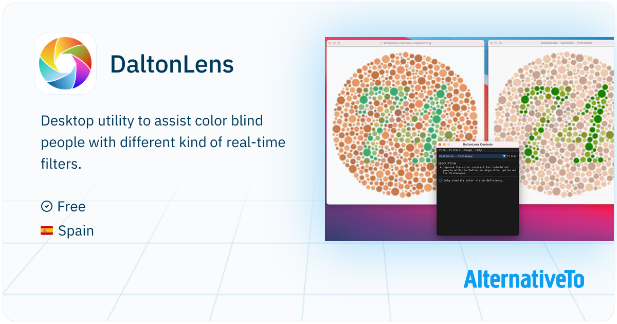 DaltonLens: Desktop utility to assist color blind people with different ...