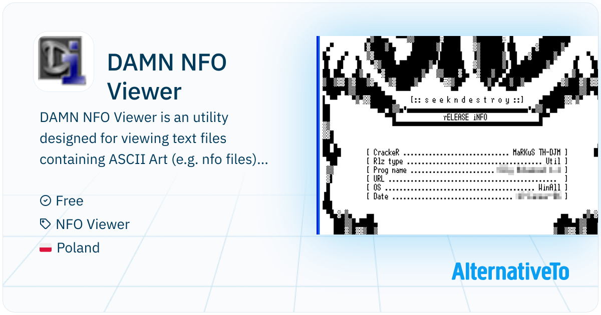 DAMN NFO Viewer: Utility designed for | AlternativeTo