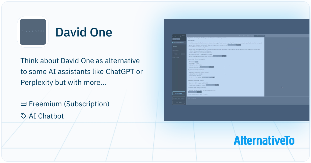 David One: Productivity-focused AI companion powered by tools from ...