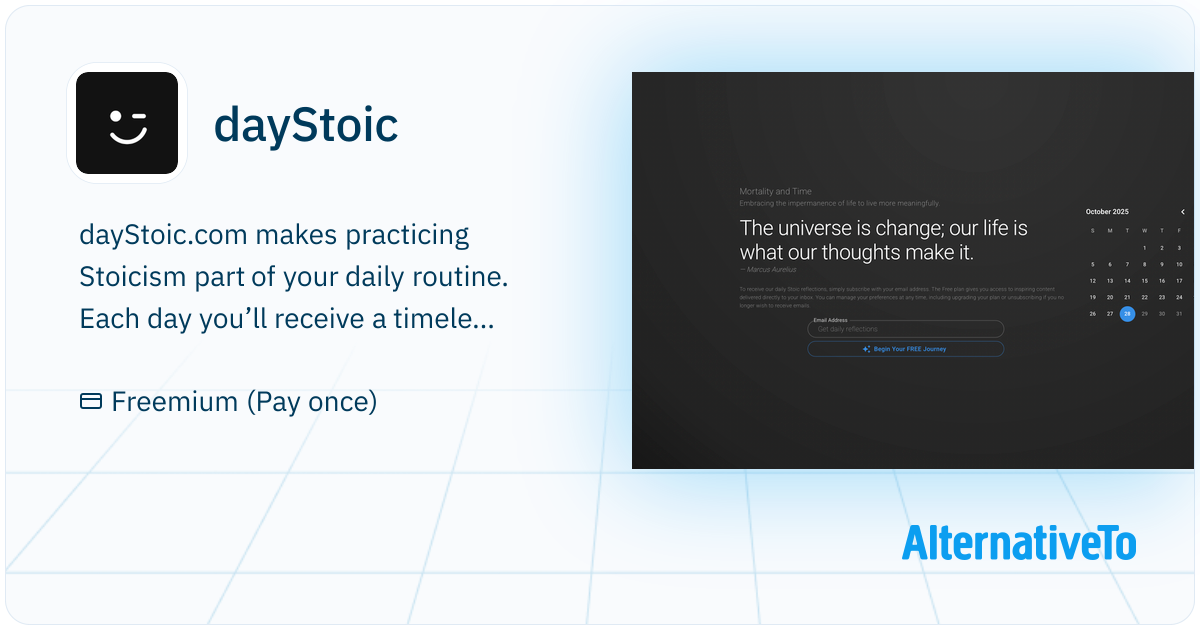 dayStoic: Daily Stoic wisdom & reflections, made simple | AlternativeTo
