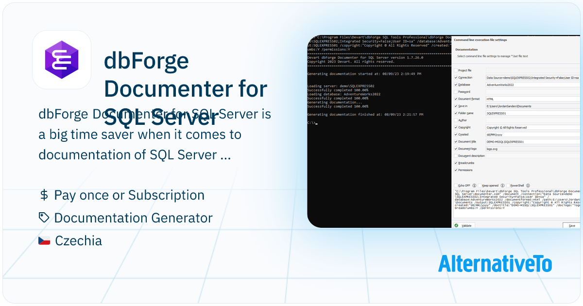 dbForge Documenter for SQL Server: New database documentation tool ...