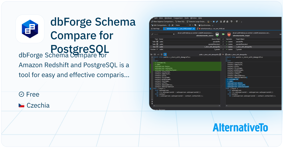 dbForge Schema Compare for PostgreSQL: DbForge Schema Compare for ...
