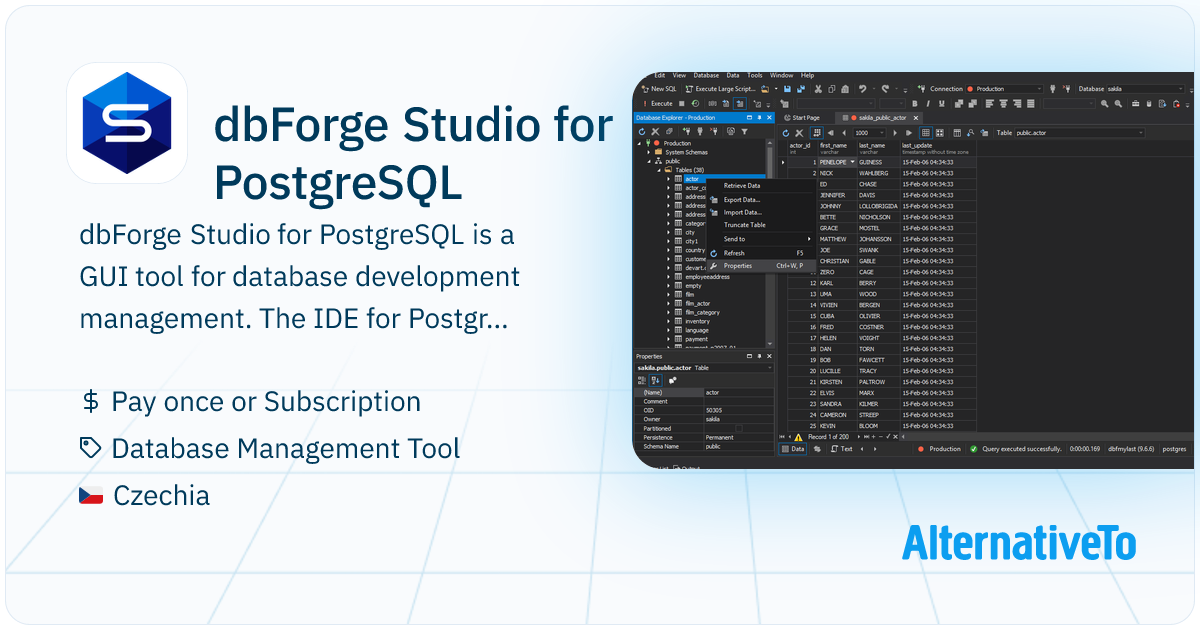 dbForge Studio for PostgreSQL: GUI tool for database development ...