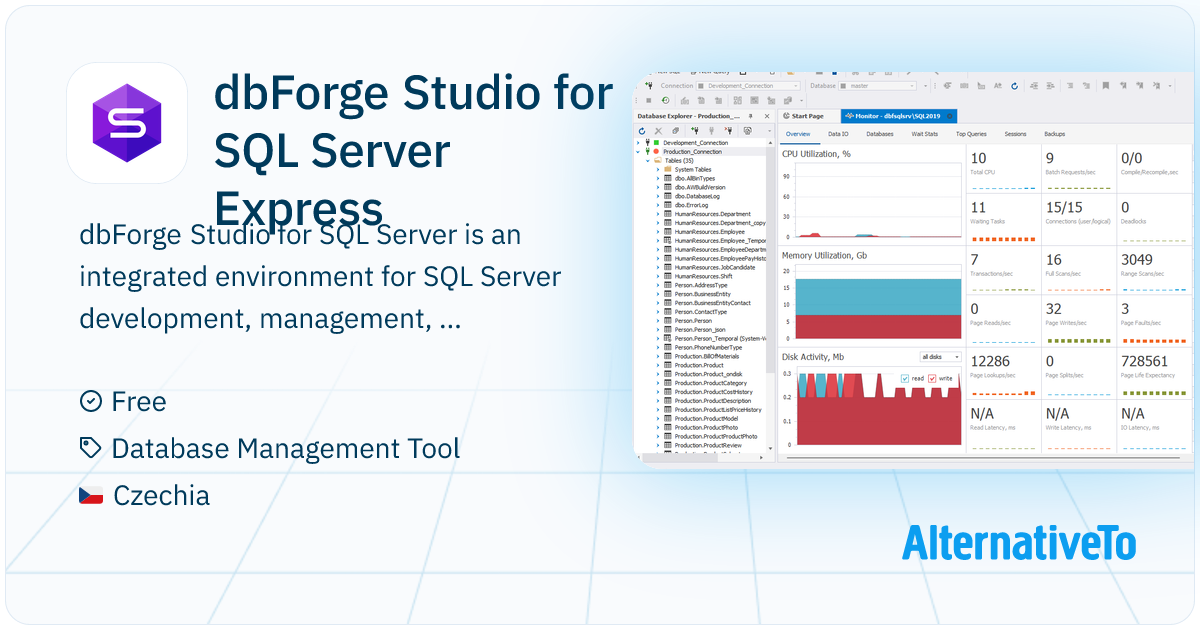 dbForge Studio for SQL Server Express: Integrated SQL Server ...