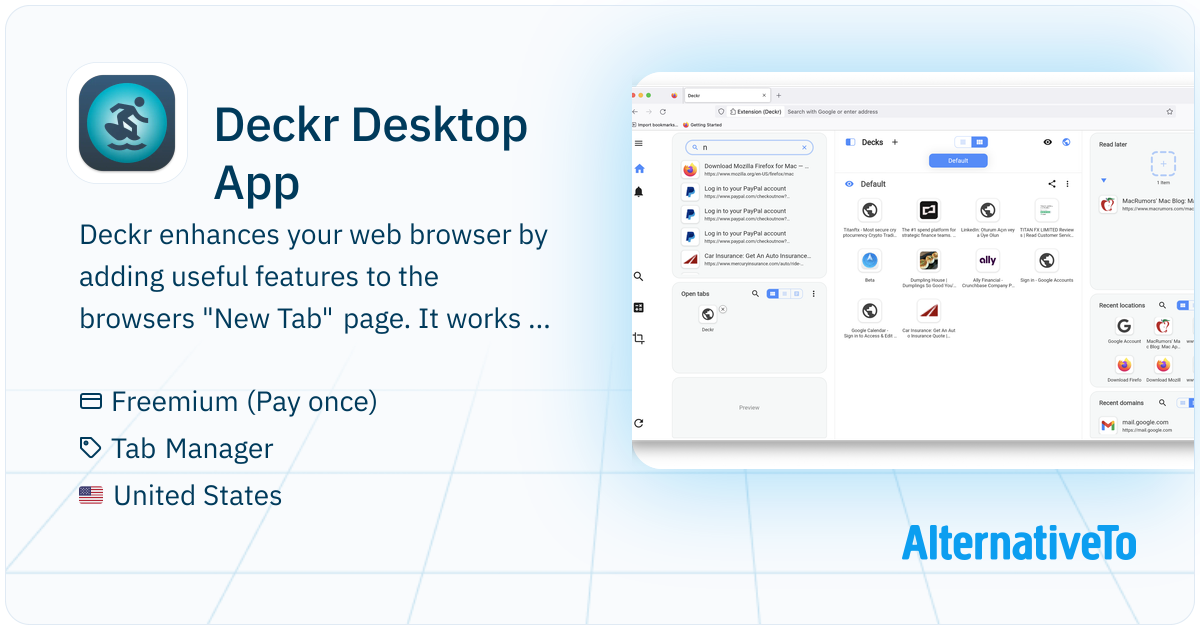Deckr Desktop App: Enhance tabs with mini-apps and bookmarks ...