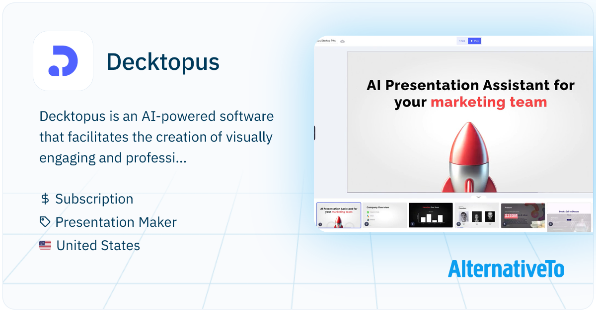 Decktopus: AI-driven presentation maker with visual enhancements ...