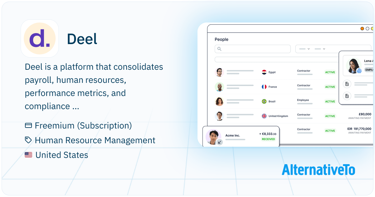 Deel: Global payroll and HR management platform | AlternativeTo
