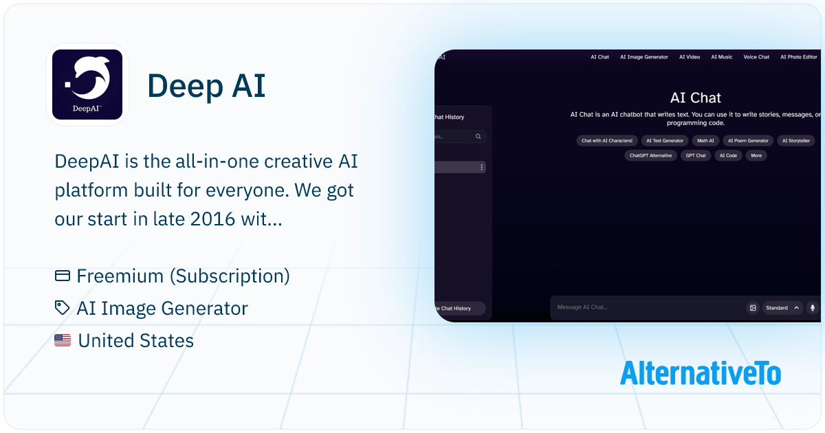Deep AI: DeepAI is the all-in-one creative AI platform built for ...