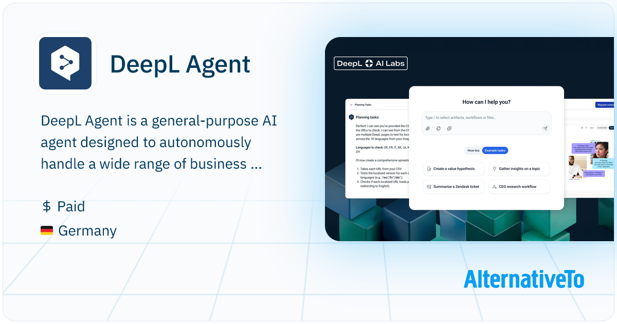DeepL Agent: General-purpose AI agent | AlternativeTo
