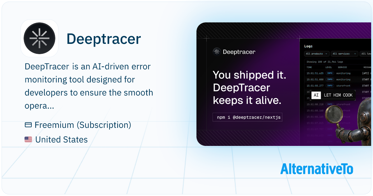 Deeptracer: DeepTracer monitors your app 24/7 and catches silent ...
