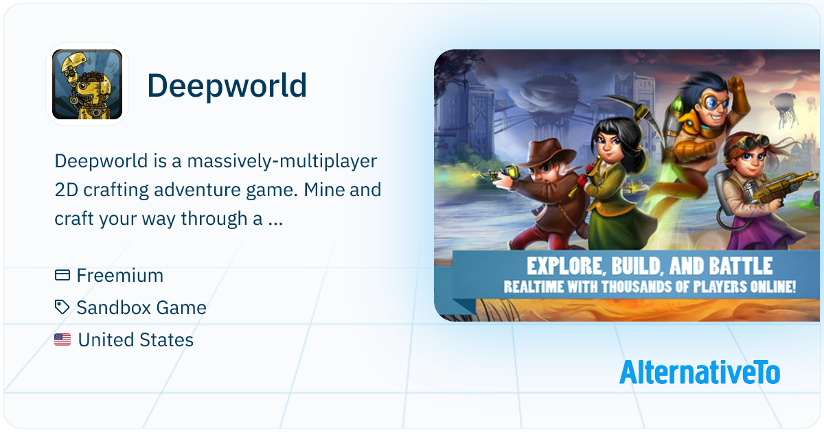Deepworld: Massively-multiplayer 2D crafting | AlternativeTo
