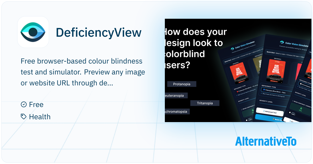 DeficiencyView: Free color blind test & simulator for designers ...