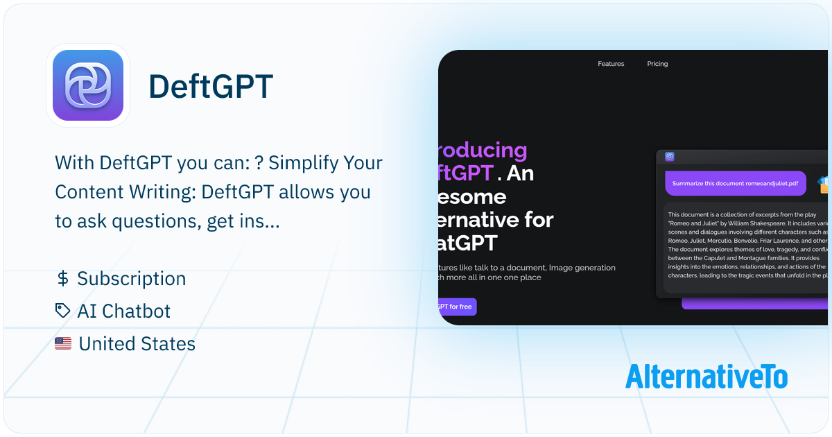 DeftGPT: The advanced and upgraded version of ChatGPT providing you ...