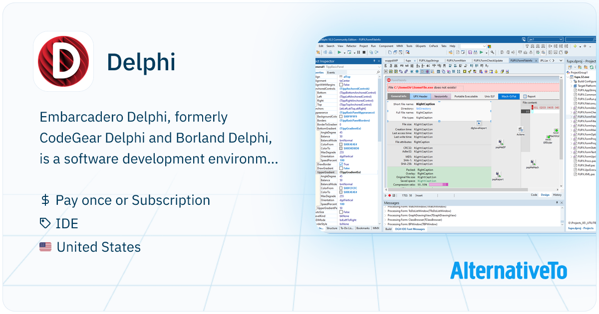 Delphi: Integrated development environment based on the Object Pascal ...