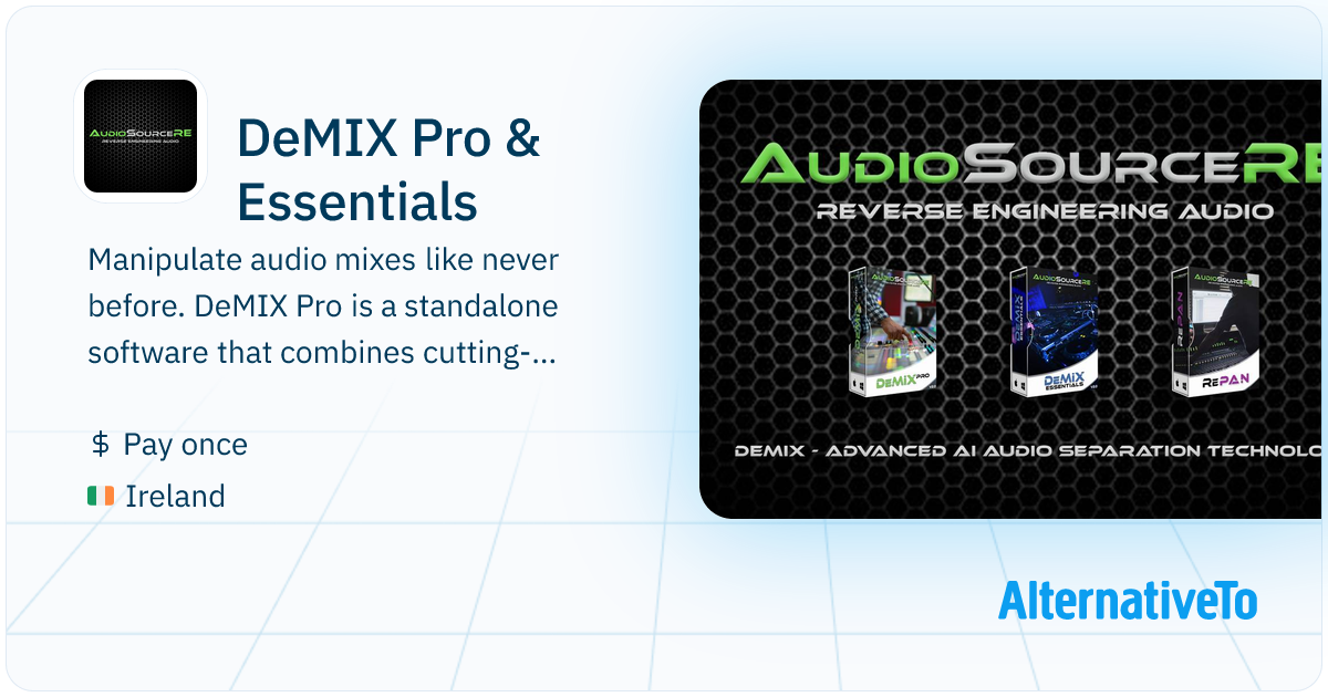 DeMIX Pro & Essentials: Uses advanced AI audio demixing technology ...