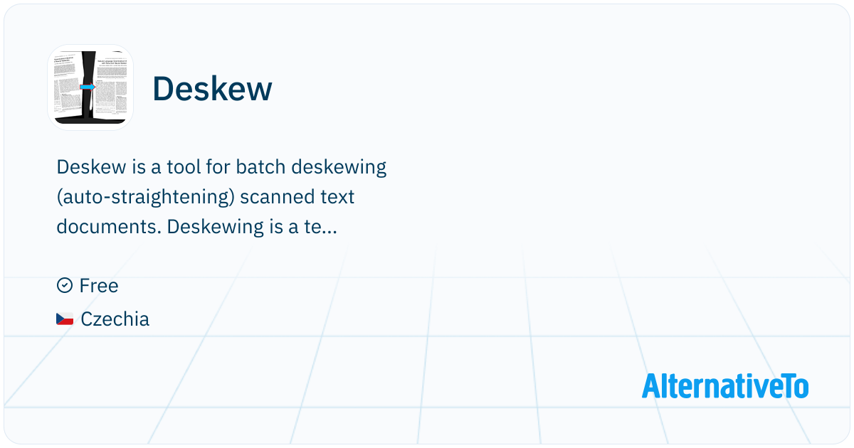 Deskew: Tool for auto-straightening or deskewing scanned text documents ...