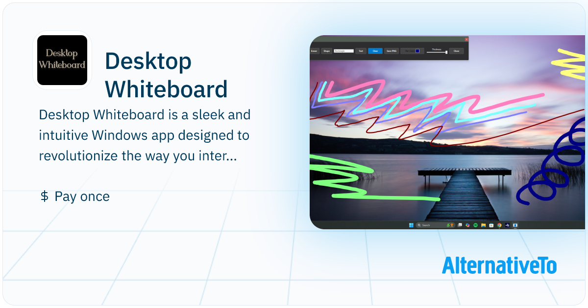 Desktop Whiteboard : Allows you to draw directly on your desktop ...
