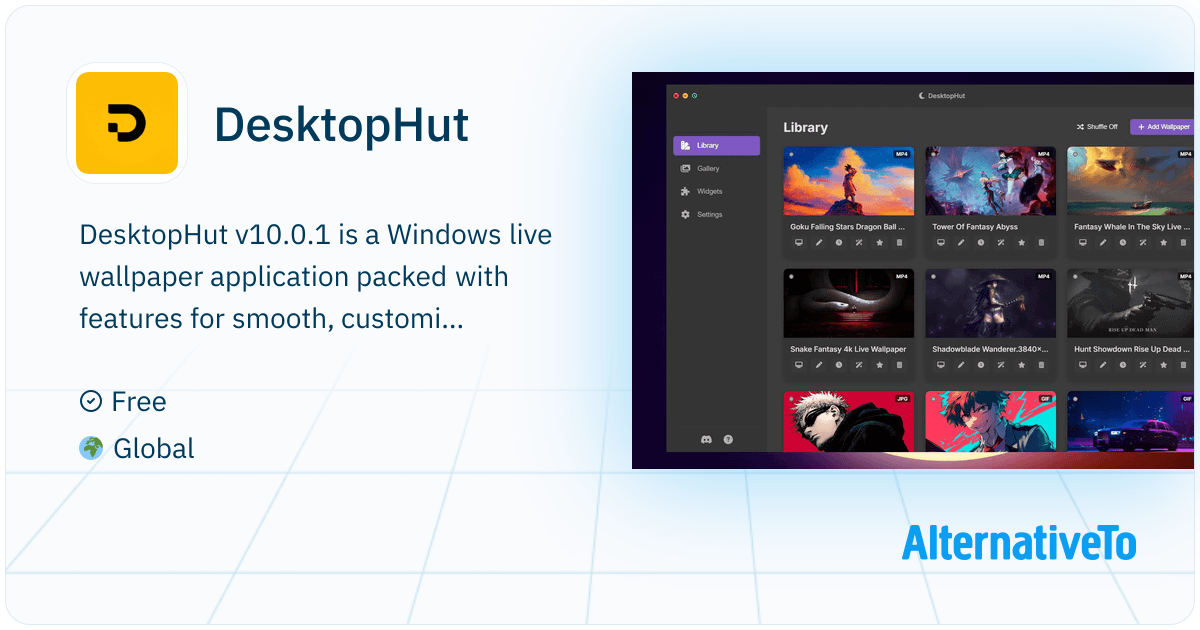 DesktopHut: High-performance live wallpaper software for Windows 10 and ...