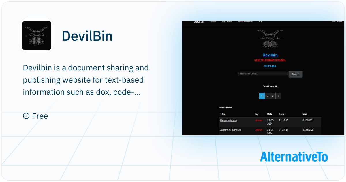 DevilBin: Devilbin is a document sharing and publishing website for ...
