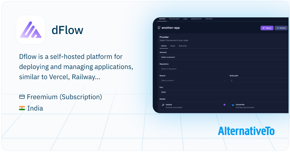dFlow: Dflow is a self-hosted platform for deploying and | AlternativeTo