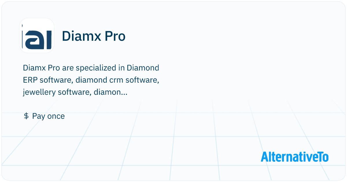 Diamx Pro: Are specialized in Diamond ERP software | AlternativeTo