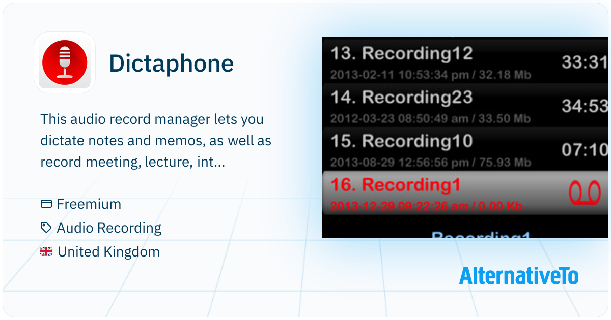 Dictaphone: The perfect audio voice recorder for anyone looking to ...