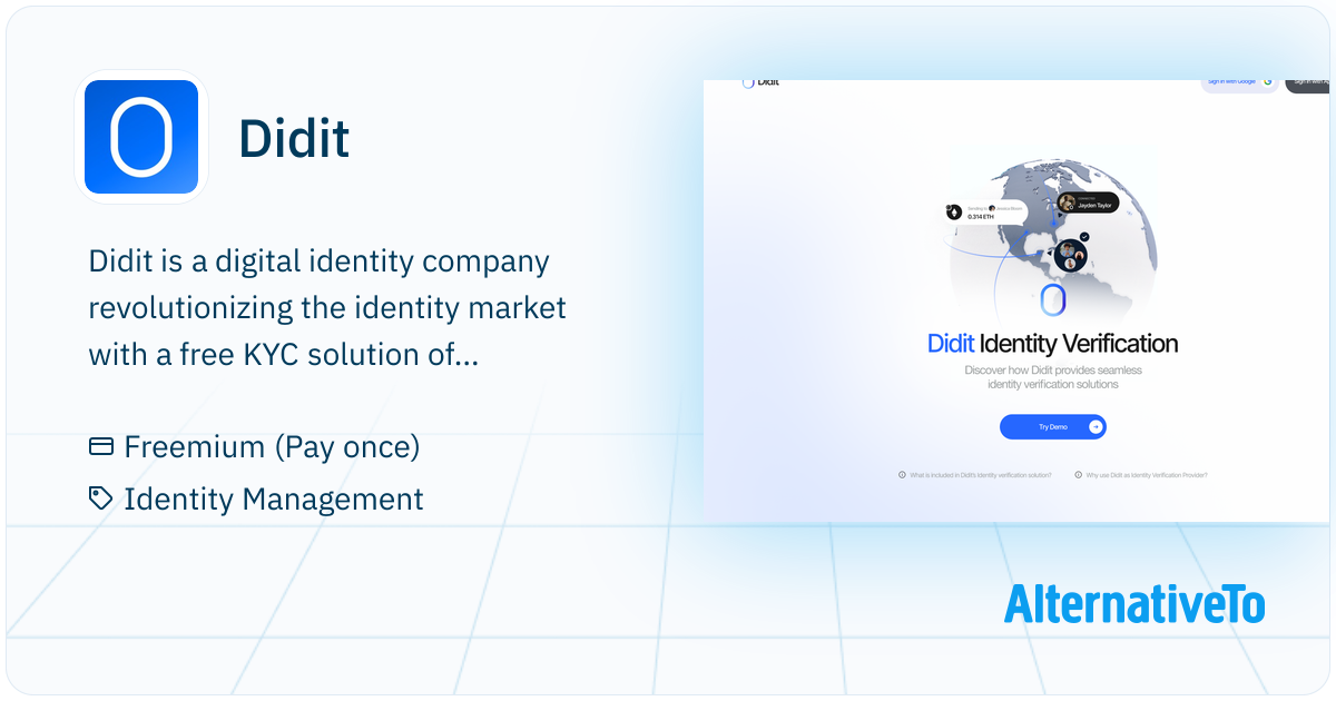 Didit: Identity Verification (KYC) Unlimited, Free & Forever ...