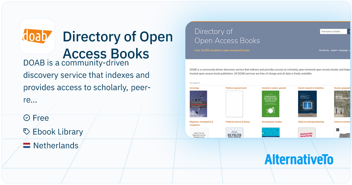 Directory of Open Access Books: DOAB is a community-driven discovery ...
