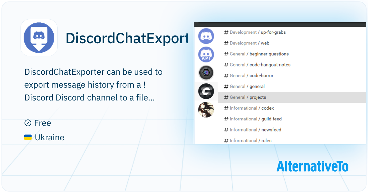 DiscordChatExporter: Can be used to export message history from a ...