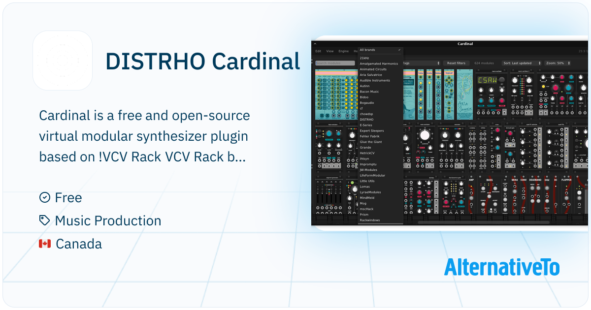 DISTRHO Cardinal: Open-source virtual modular synthesizer plugin ...