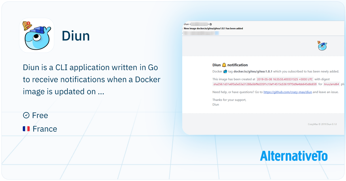 Diun: Docker image update notifier | AlternativeTo