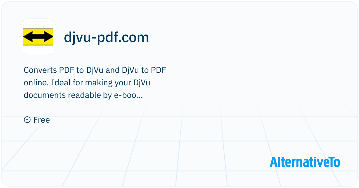 djvu-pdf.com: Converts PDF to DjVu and DjVu to PDF online | AlternativeTo