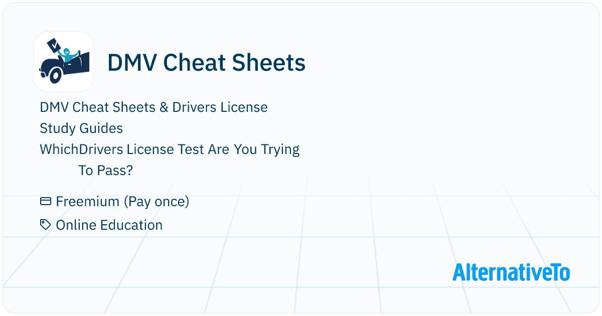DMV Cheat Sheets: & Drivers License Study Guides | AlternativeTo