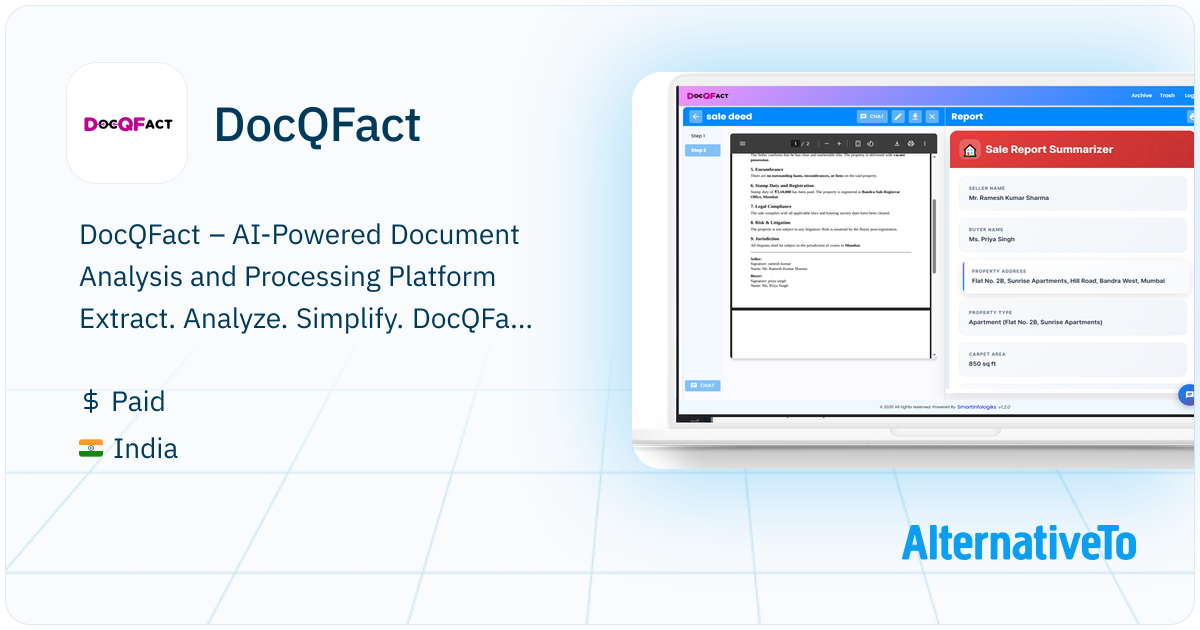 DocQFact: AI-powered document analysis tool that extracts, summarizes ...