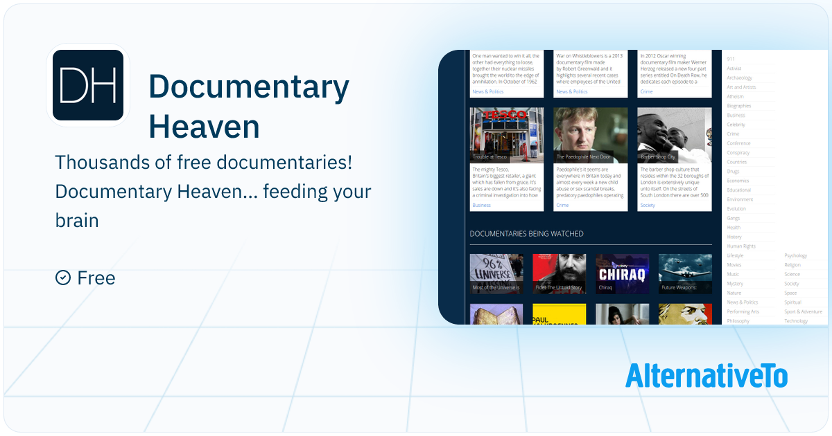 Documentary Heaven: Food for your brain | AlternativeTo