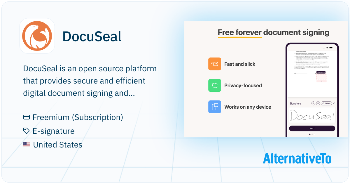 DocuSeal: Allows you to create, fill, and sign digital documents ...