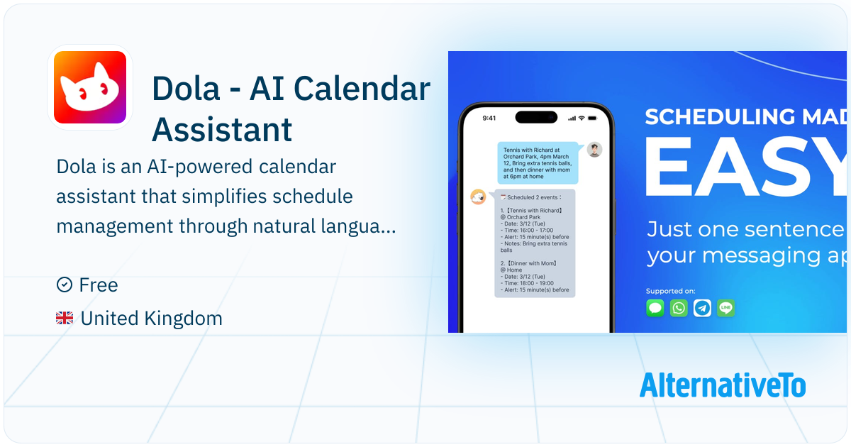 Dola - AI Calendar Assistant: Smartly plan & sync life in seconds on ...