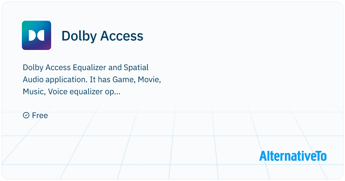 Dolby Access: Equalizer and Spatial Audio application | AlternativeTo