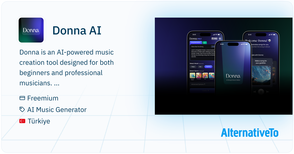 Donna AI: Donna is an AI-powered music creation tool | AlternativeTo