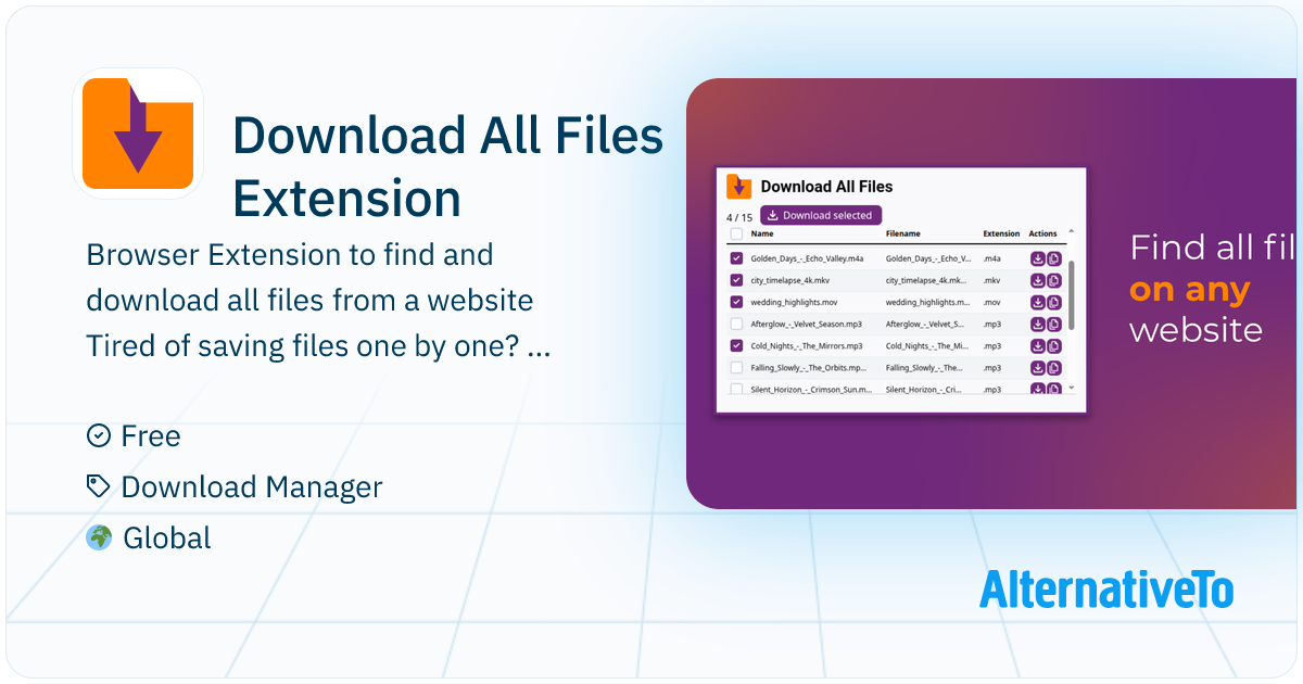 Download All Files Extension: Browser Extension to find and download ...
