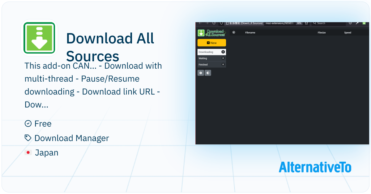 Download All Sources: Dvanced download manager. Multi-thread download ...