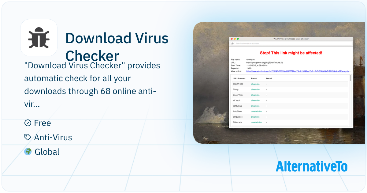 Download Virus Checker: Provides automatic check for all your downloads ...