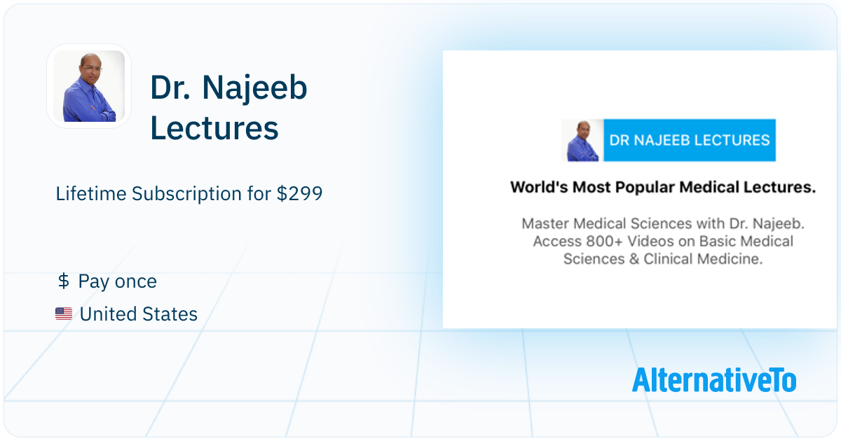 Dr. Najeeb Lectures: World's Most Popular Medical Lectures. | AlternativeTo