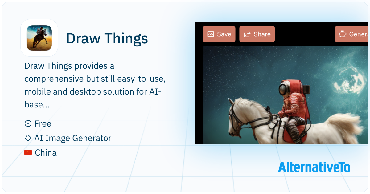 Draw Things: Powerful AI-assisted art generation and editing ...