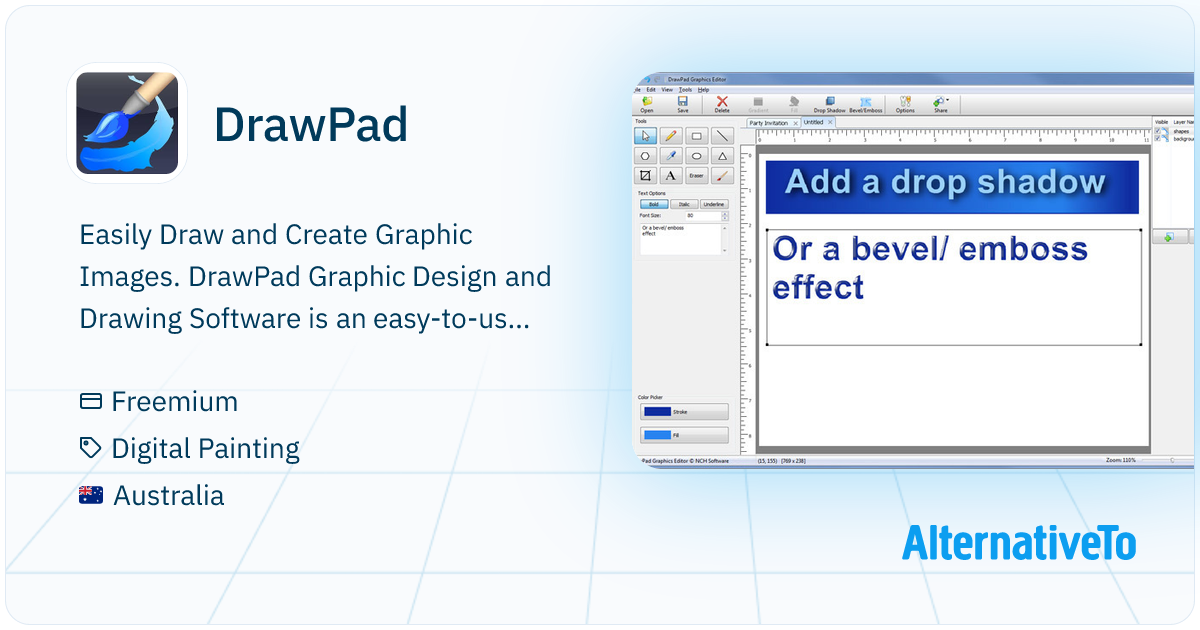 DrawPad: Graphic Design and Drawing software is an easy-to-use image ...