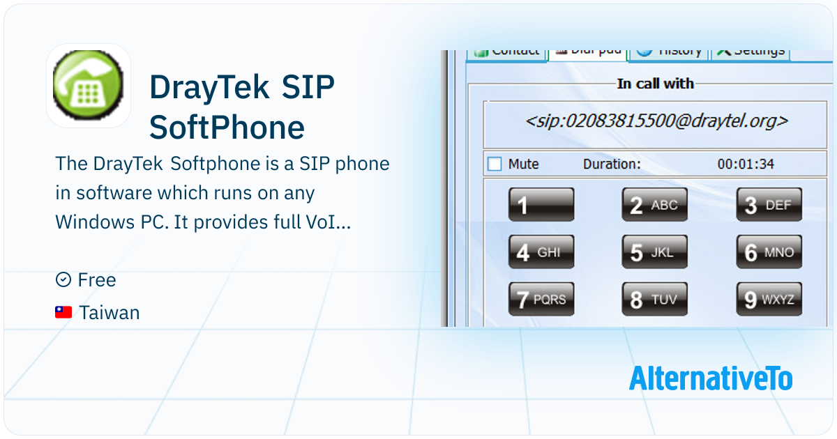 DrayTek SIP SoftPhone: The DrayTek Softphone is a SIP phone in software ...