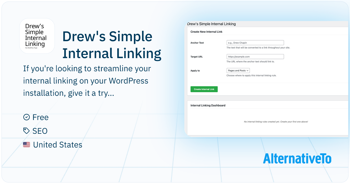 Drew's Simple Internal Linking: A plugin to quickly add internal links ...