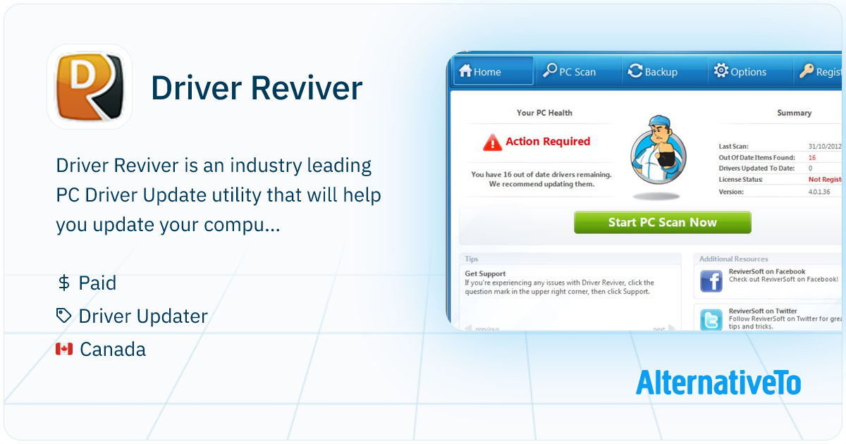 Driver Reviver: Industry leading PC Driver | AlternativeTo