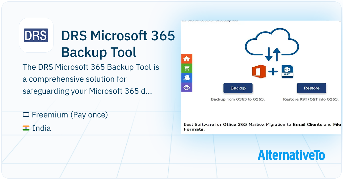 DRS Microsoft 365 Backup Tool: The DRS Microsoft 365 Backup Tool is a ...