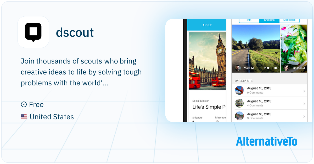 dscout: Become a "scout", get missions on a topic designated for you ...